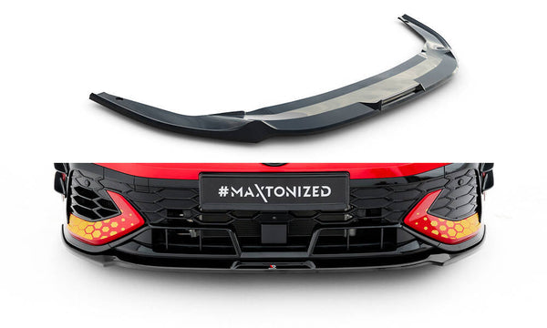 Front Lippe / Front Splitter / Frontansatz V.3 für VW Golf GTI Clubsport Mk8 Facelift von Maxton ...
